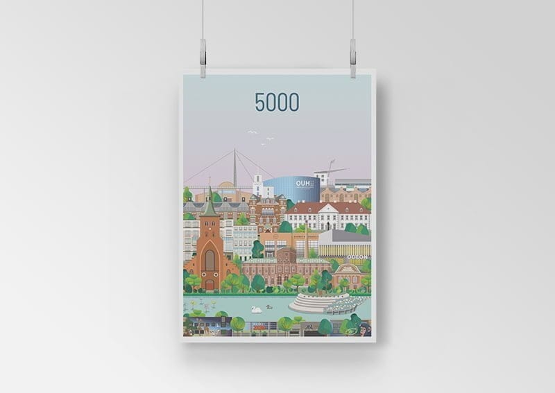 Postnummer 5000 plakat | Odenseplakaten | VILAKULA